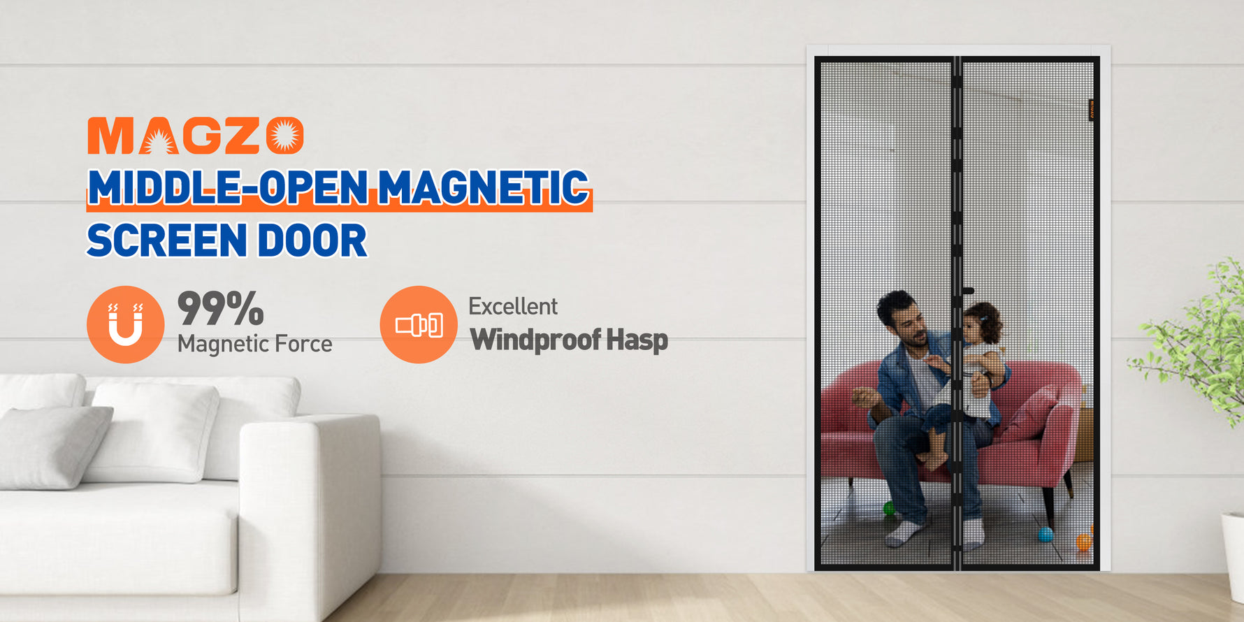 Custom Magnetic Screen Door | Magnetic Fly Screen – MAGZO